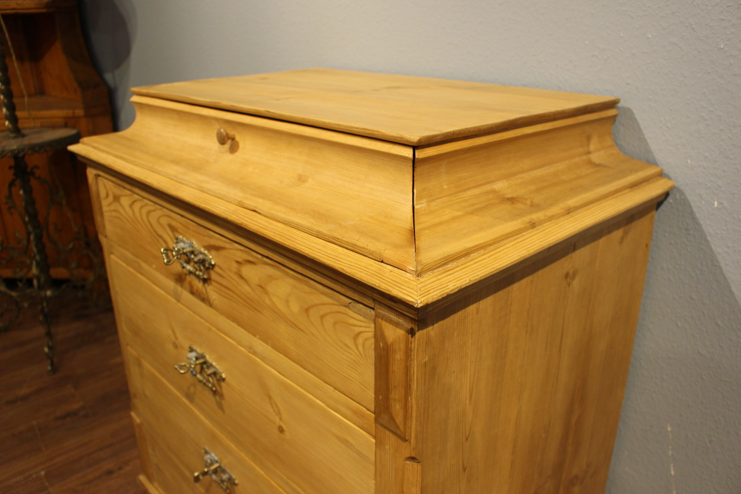 Antike dänische Kommode, Gründerzeit, fünf Schubladen