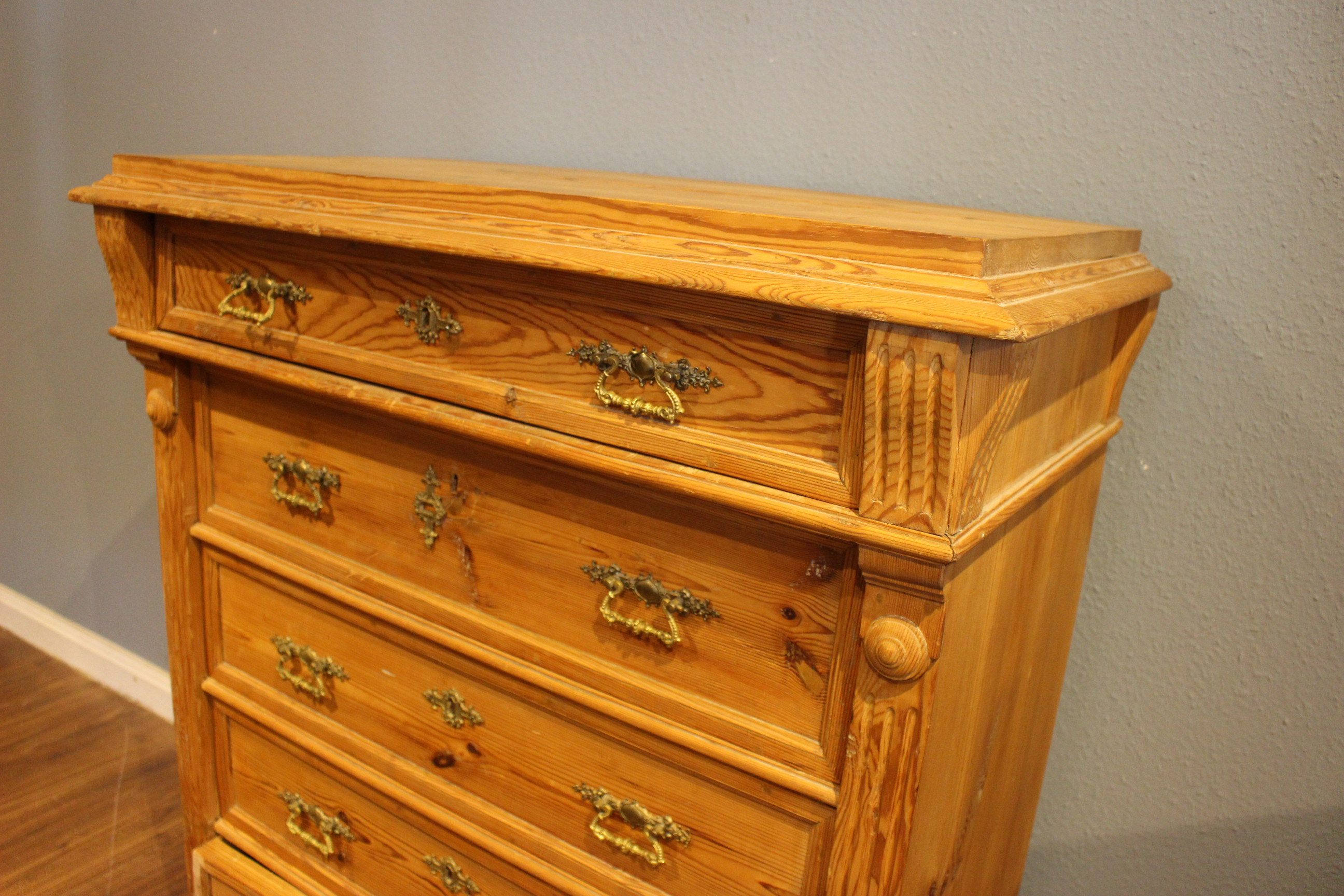 Antike Kommode Gründerzeit, fünf Schubladen