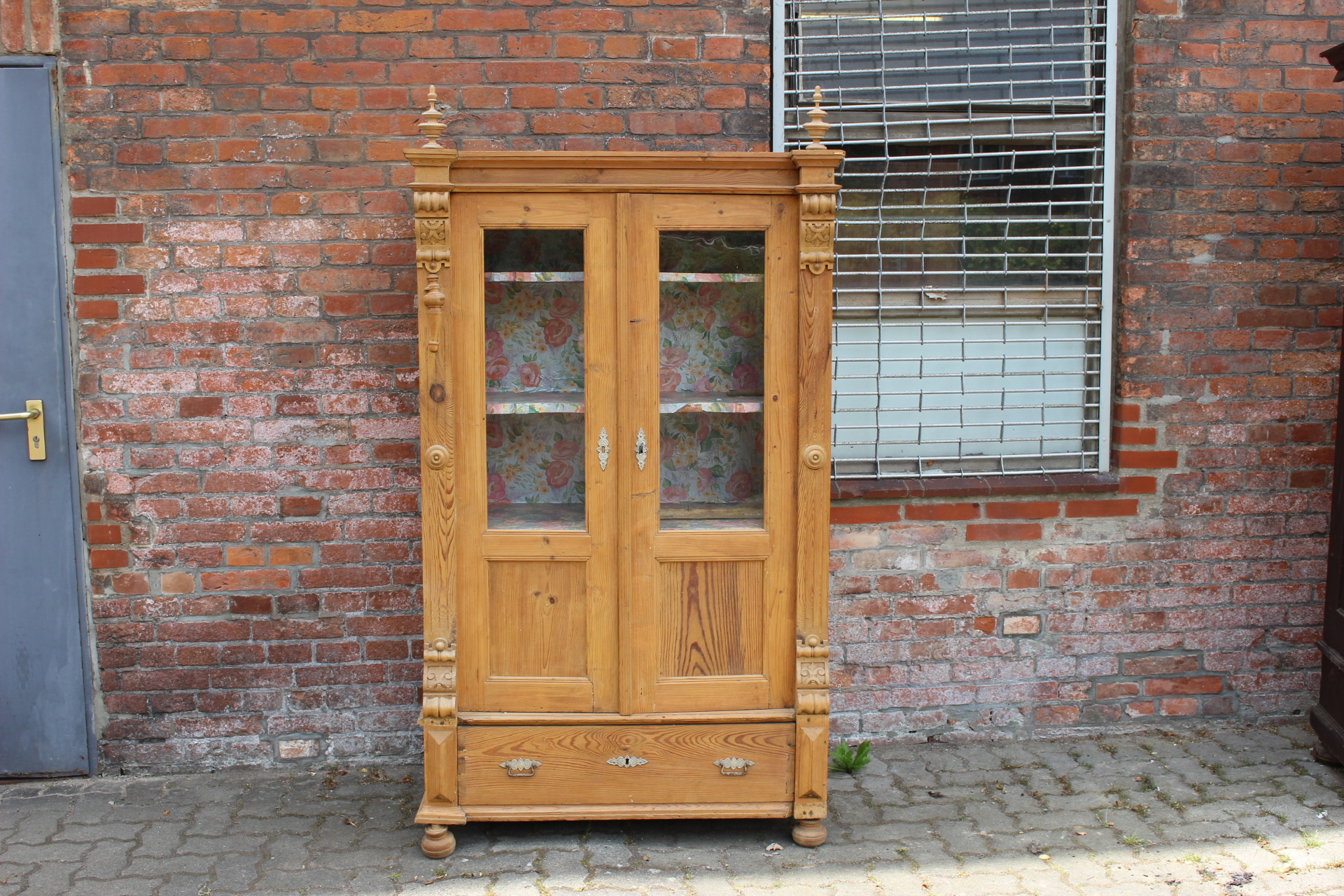 Antike Vitrine, Bücherschrank, Gründerzeit